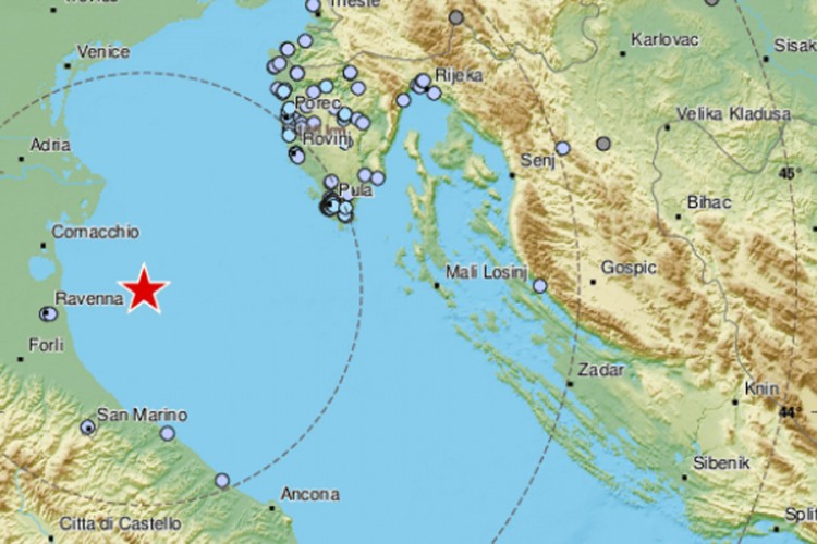 Tlo ne miruje: Potres u Jadranskom moru kod Riminija 4,2 stepena po Rihteru | BL Portal