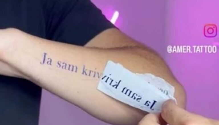 “Ja sam kriv što sam davao”: Ljudi tetoviraju rečenicu Harisa o razvodu ...